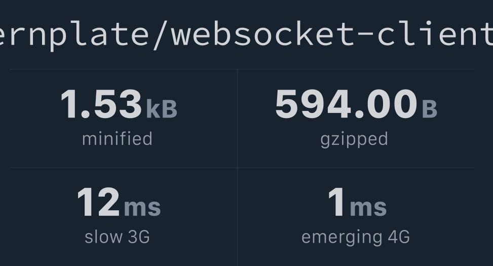 @patternplate/websocket-client Bundlephobia