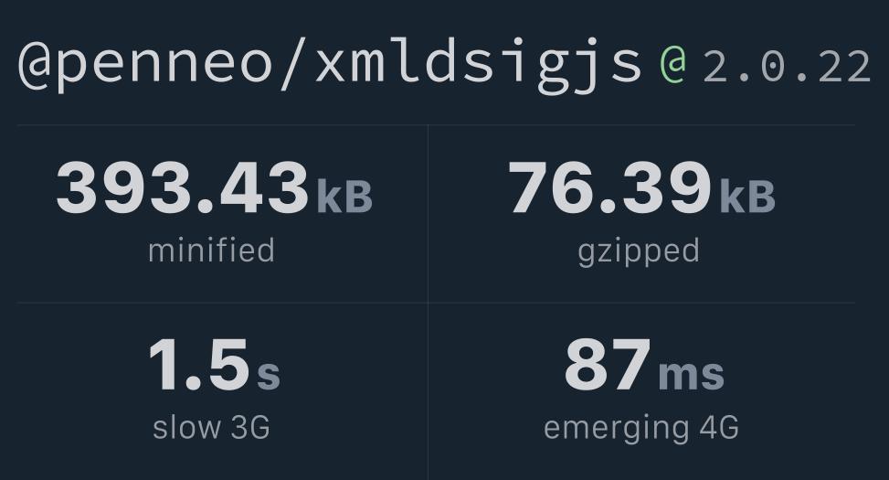 @penneo/xmldsigjs Bundlephobia