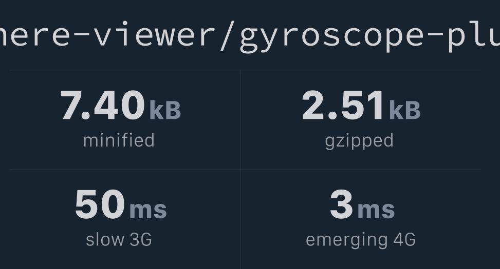 @photo-sphere-viewer/gyroscope-plugin Bundlephobia