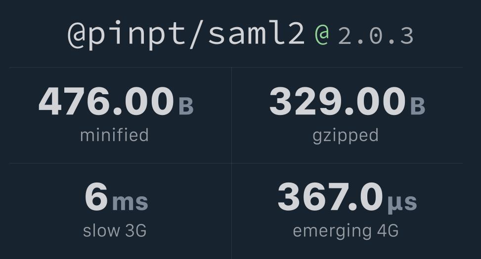 @pinpt/saml2 Bundlephobia