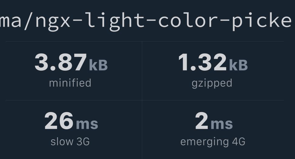 @pixmama/ngx-light-color-picker Bundlephobia