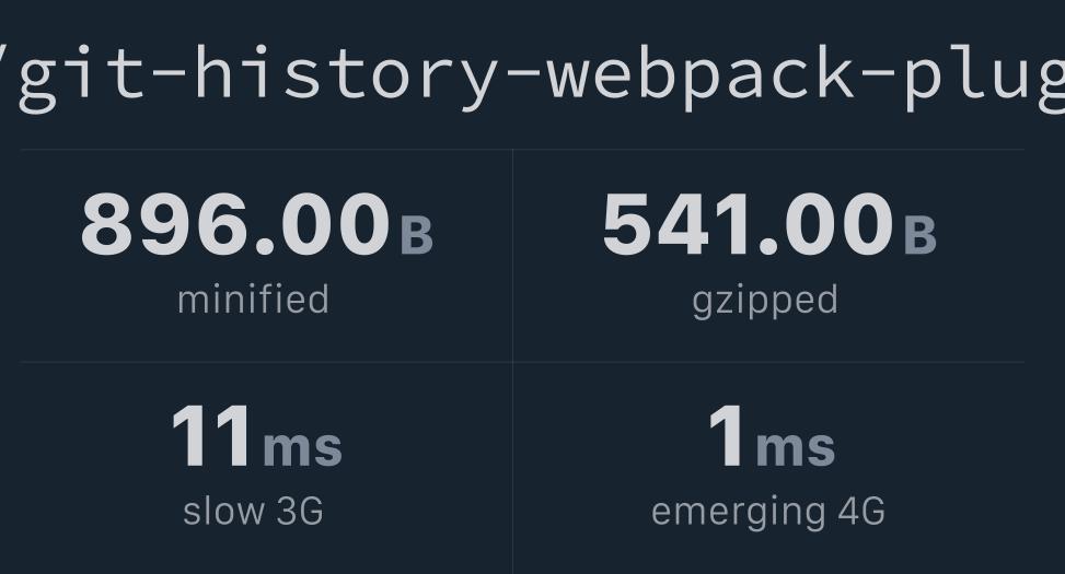 @priccc/git-history-webpack-plugin Bundlephobia