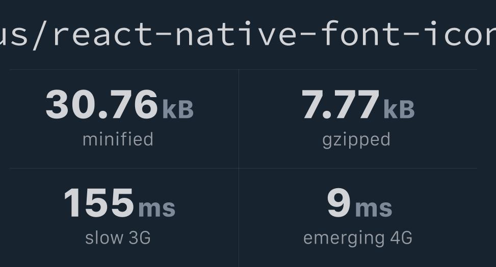 @proximus/react-native-font-icons Bundlephobia