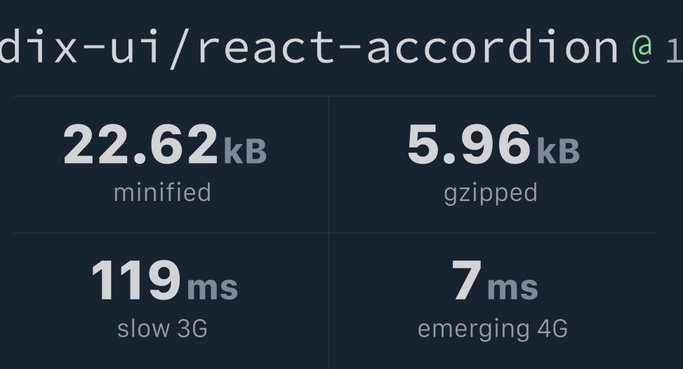 @radix-ui/react-accordion v1.1.2 Bundlephobia