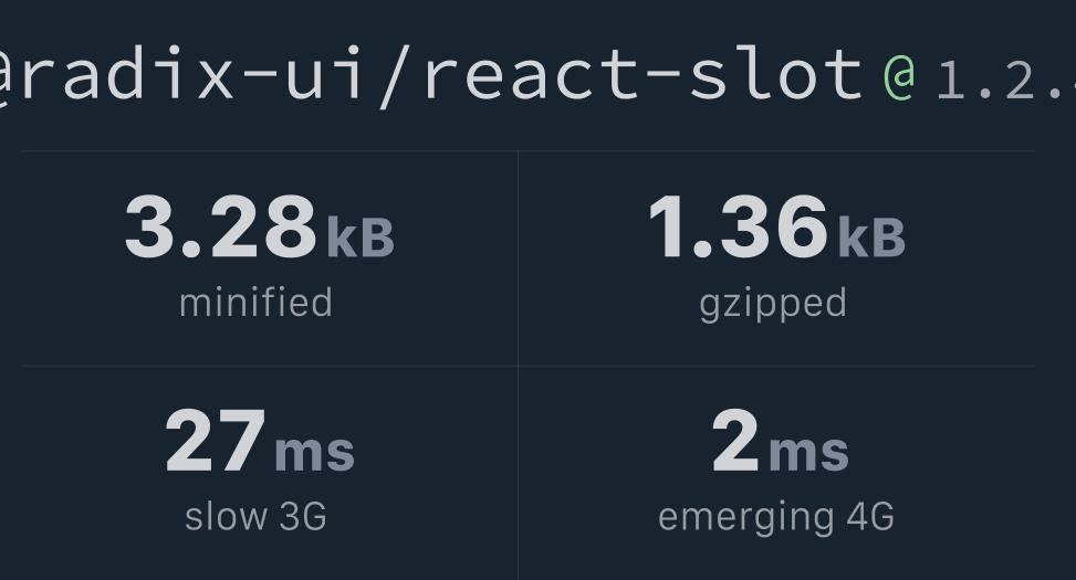 @radix-ui/react-slot Bundlephobia