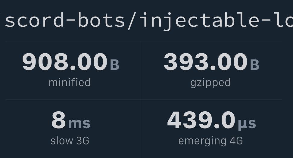 @raptor-discord-bots/injectable-logger Bundlephobia