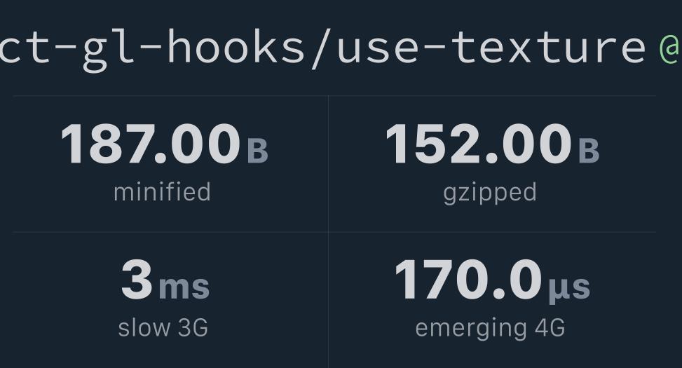 @react-gl-hooks/use-texture Bundlephobia