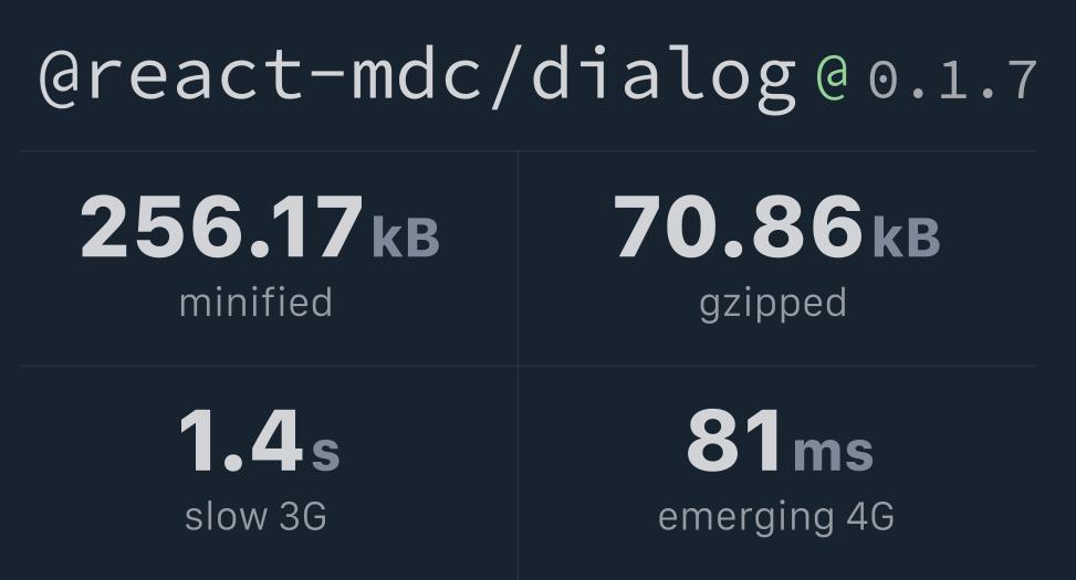 React Mdc Dialog V0 1 7 Bundlephobia