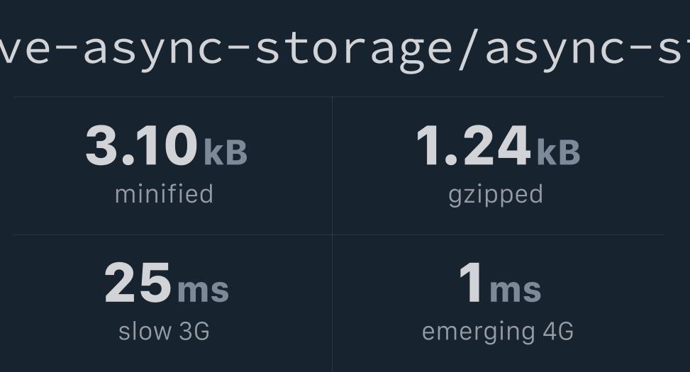 React Native Async Storageasync Storage V210 Bundlephobia