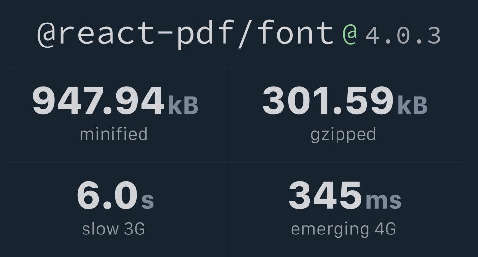 @react-pdf/font Bundlephobia