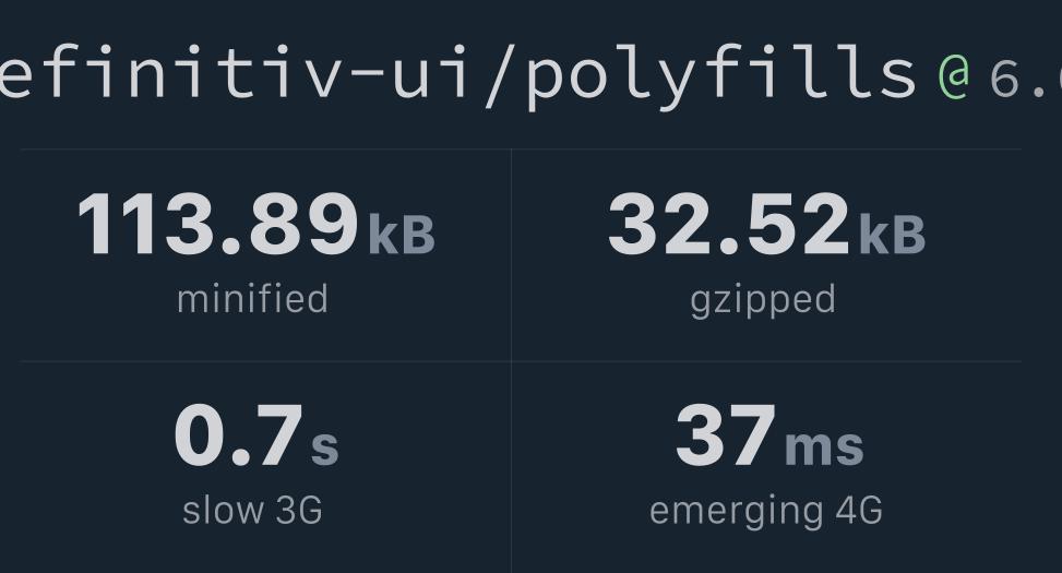 @refinitiv-ui/polyfills v6.0.9 Bundlephobia