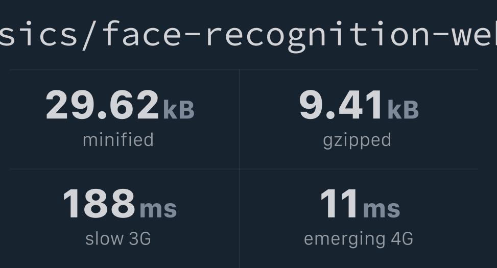 @regulaforensics/face-recognition-webclient Bundlephobia