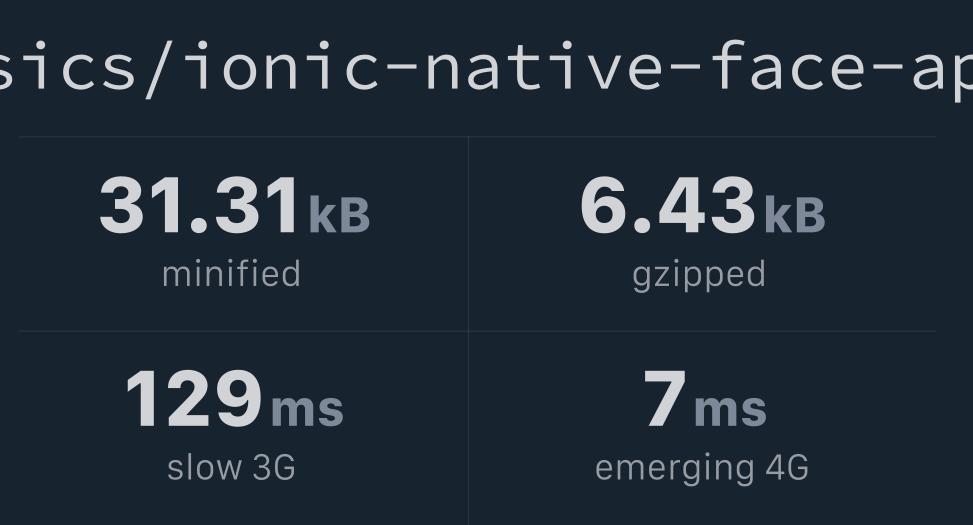 @regulaforensics/ionic-native-face-api-beta Bundlephobia