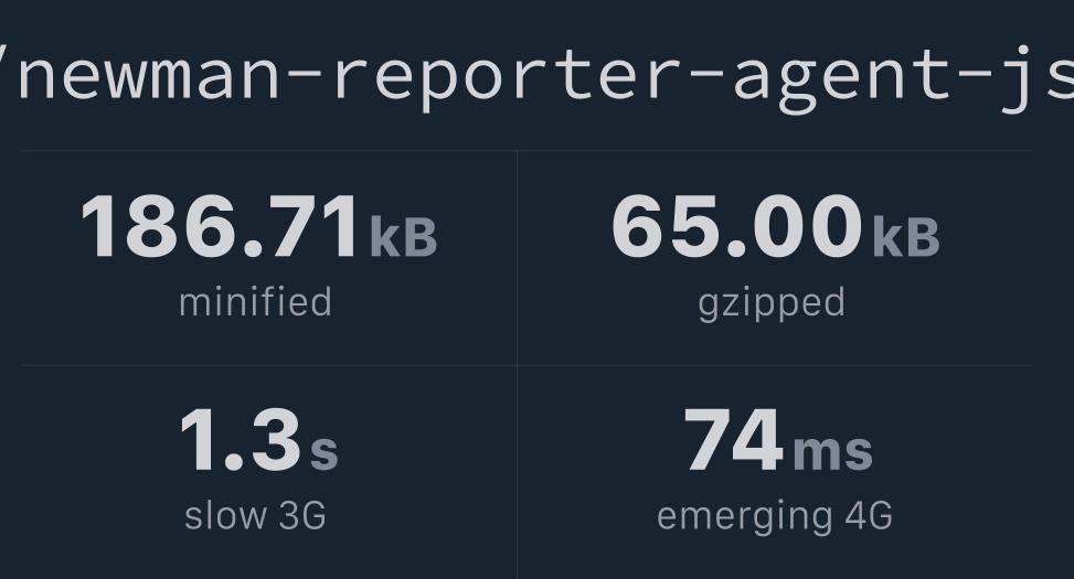 @reportportal/newman-reporter-agent-js-postman Bundlephobia