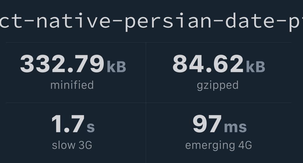 @rhv79/react-native-persian-date-picker Bundlephobia