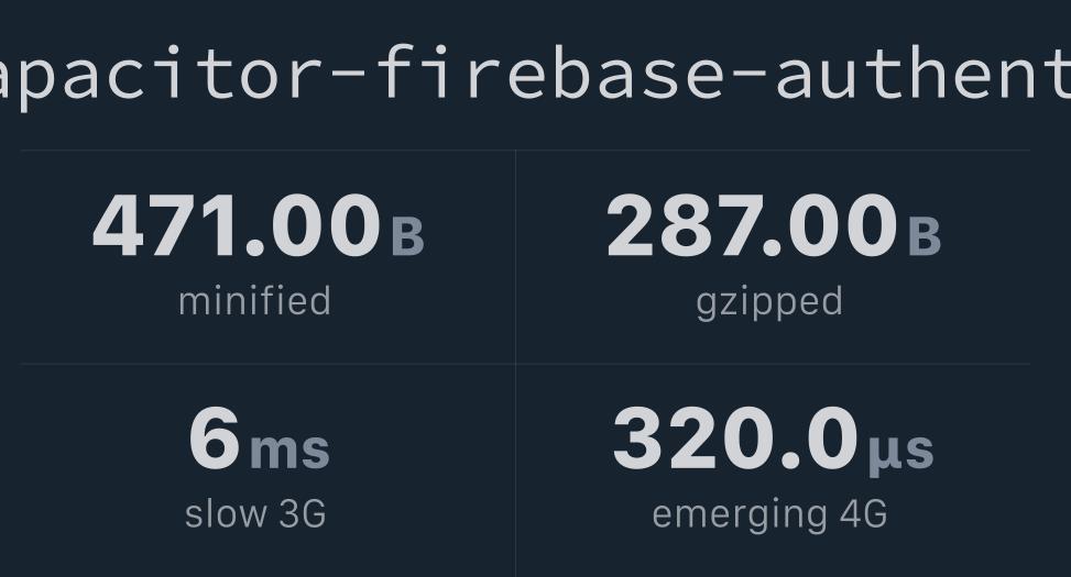 @robingenz/capacitor-firebase-authentication Bundlephobia