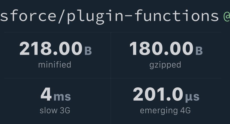 @salesforce/plugin-functions Bundlephobia