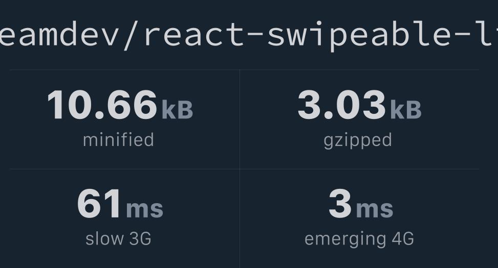 @sandstreamdev/react-swipeable-list Bundlephobia