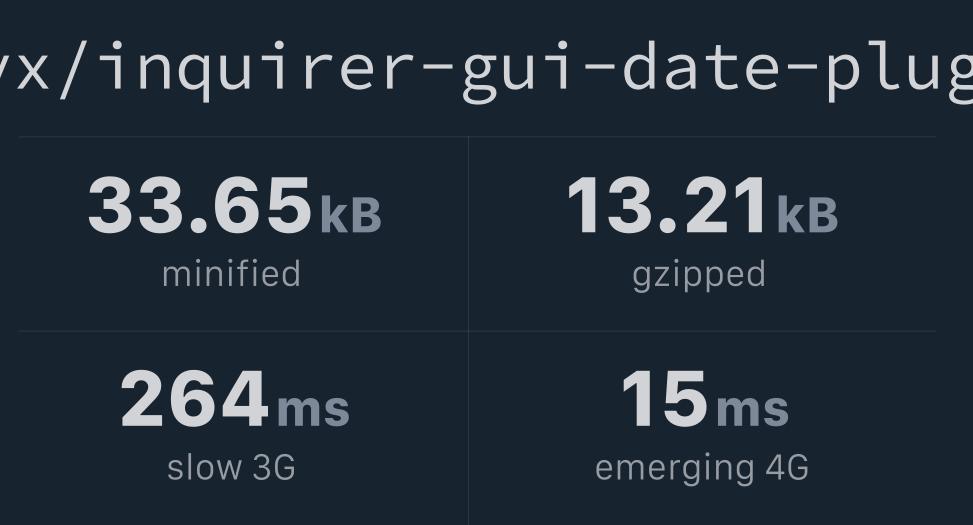 @sap-devx/inquirer-gui-date-plugin Bundlephobia