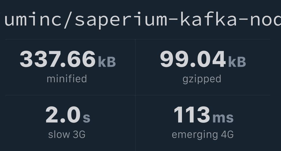 @saperiuminc/saperium-kafka-node Bundlephobia