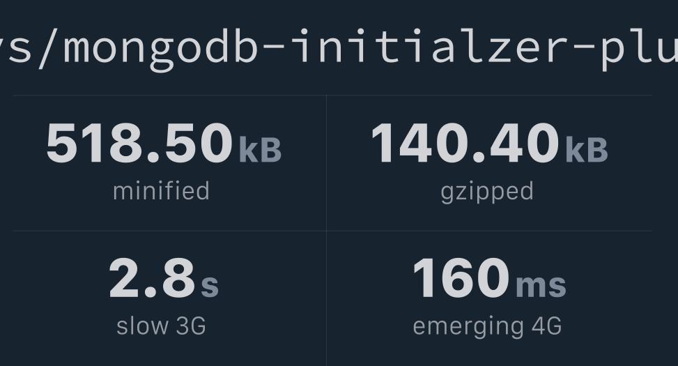 @serverless-devs/mongodb-initialzer-plugin Bundlephobia