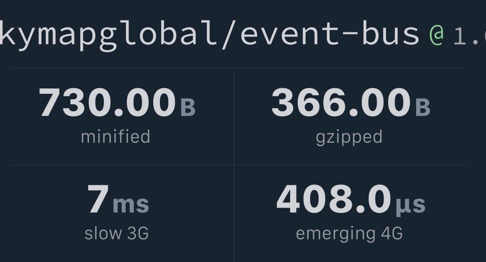 @skymapglobal/event-bus Bundlephobia