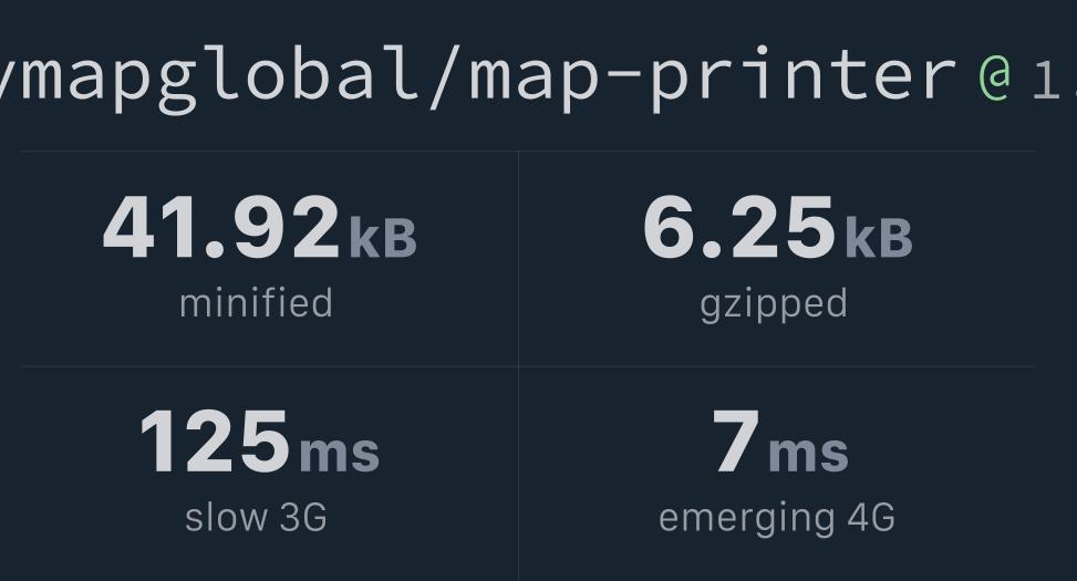 @skymapglobal/map-printer Bundlephobia