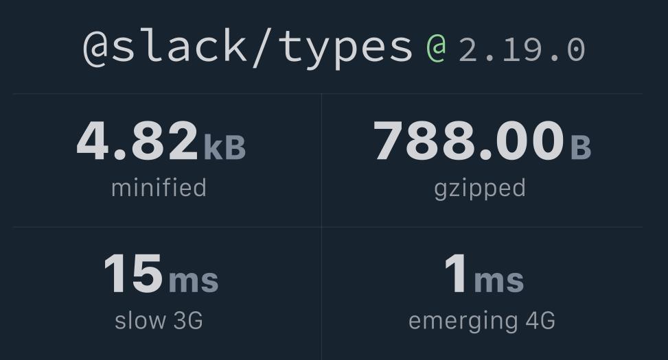 @slack/types Bundlephobia