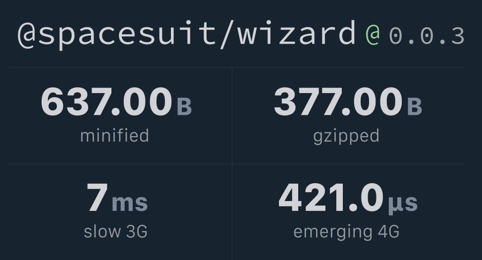 @spacesuit/wizard Bundlephobia