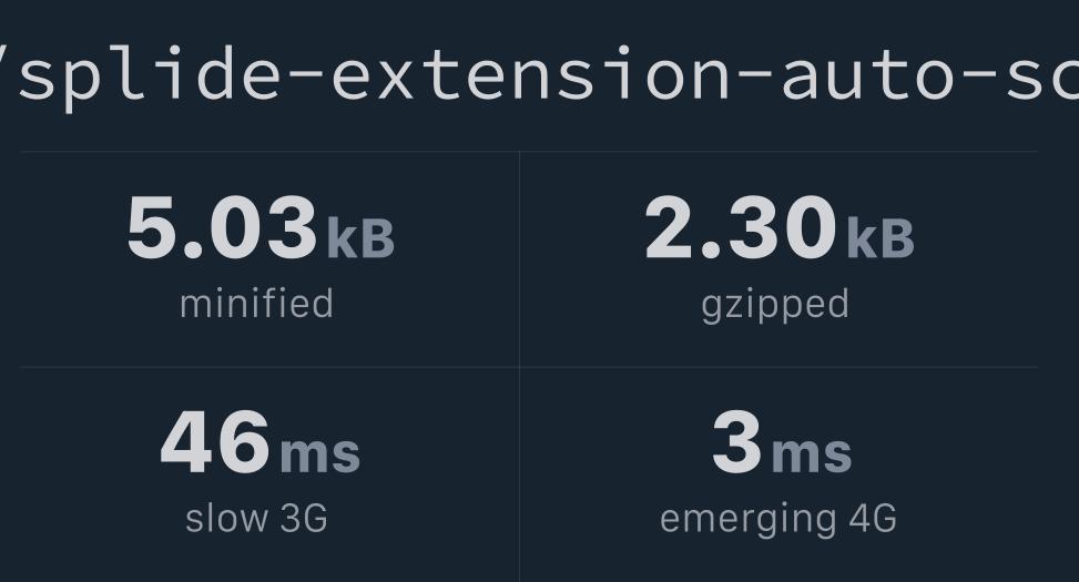 @splidejs/splide-extension-auto-scroll Bundlephobia