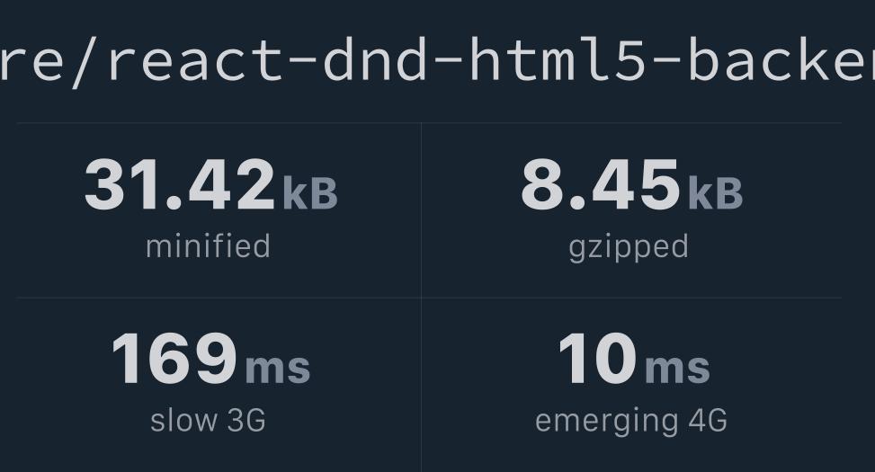@spotware/react-dnd-html5-backend Bundlephobia