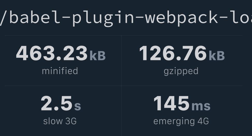 @stevoland/babel-plugin-webpack-loaders Bundlephobia