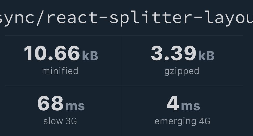 @studysync/react-splitter-layout Bundlephobia