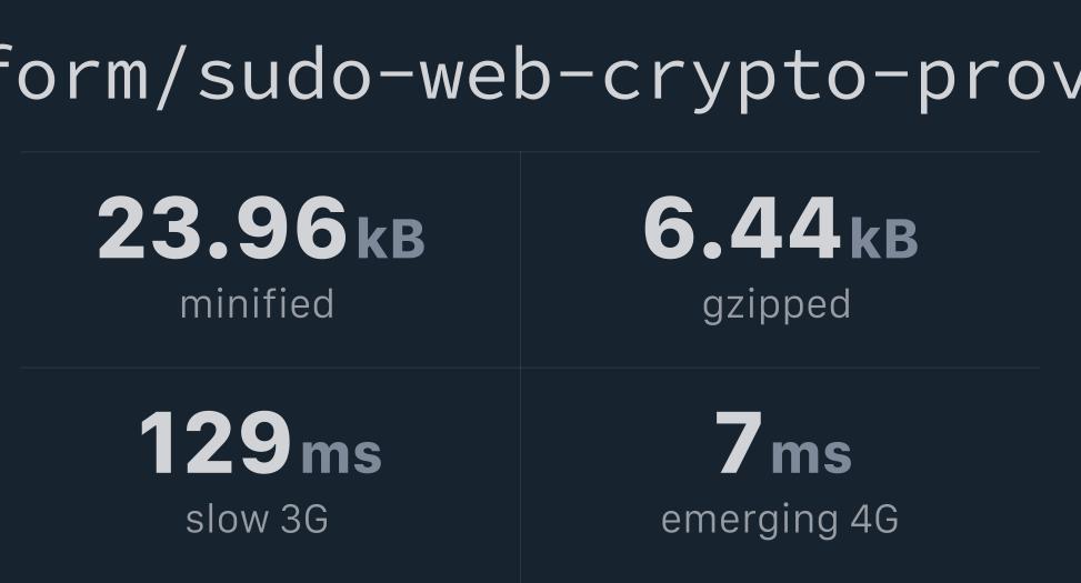 @sudoplatform/sudo-web-crypto-provider v9.0.0 Bundlephobia