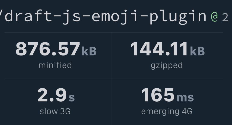 Sugarshindraft Js Emoji Plugin Bundlephobia 