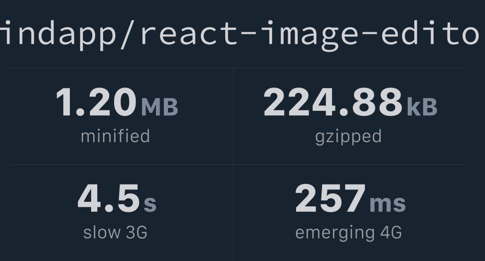 @tailwindapp/react-image-editor Bundlephobia