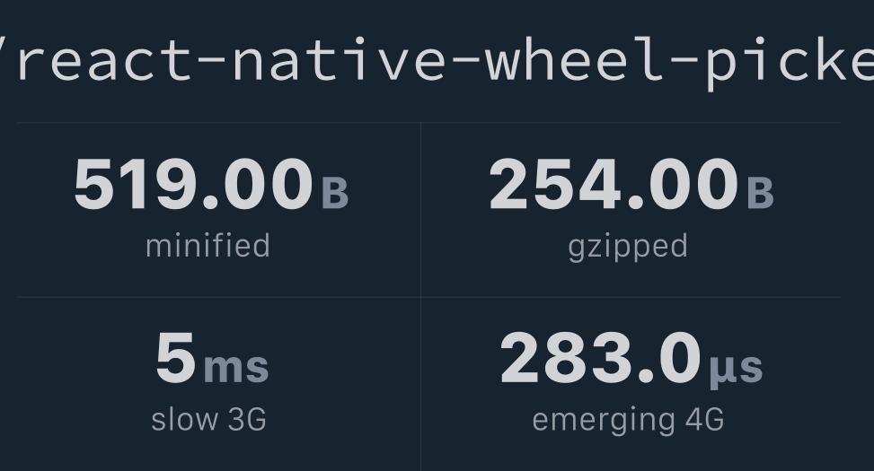 @taoqf/react-native-wheel-picker Bundlephobia