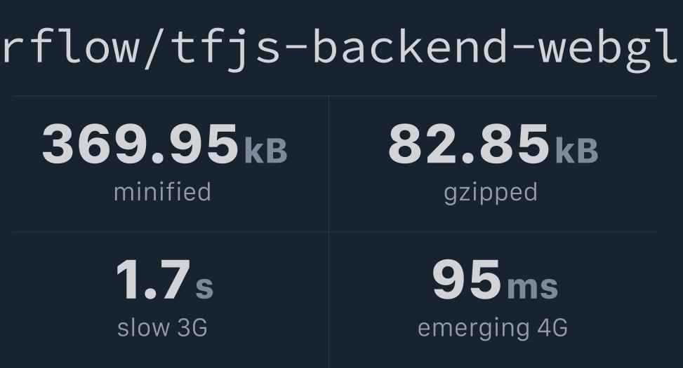 Tensorflow Tfjs Backend Webgl Bundlephobia