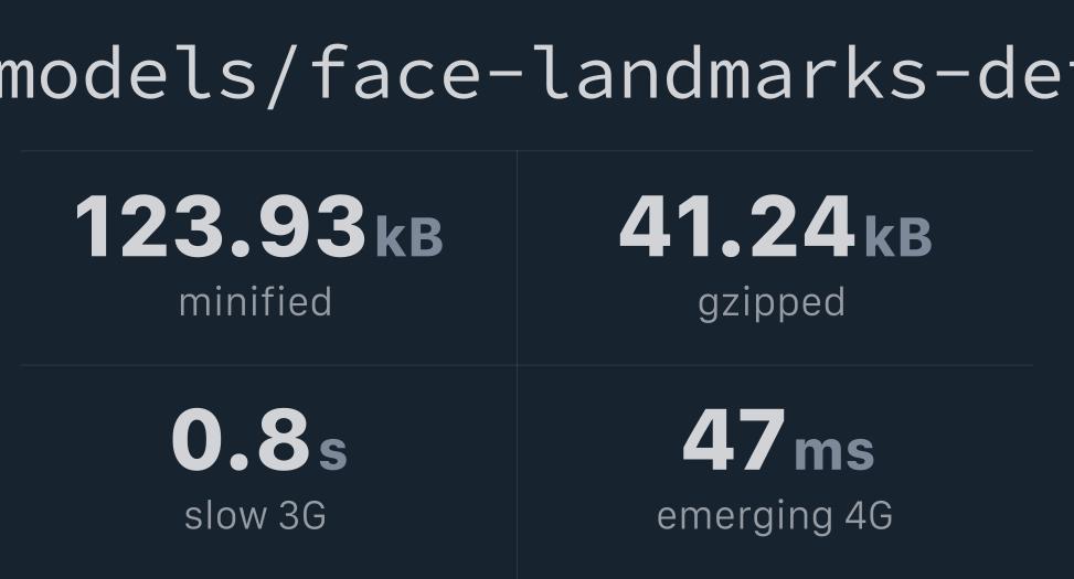 @tensorflow-models/face-landmarks-detection Bundlephobia
