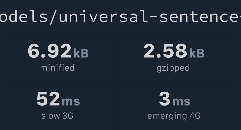 @tensorflow-models/universal-sentence-encoder Bundlephobia