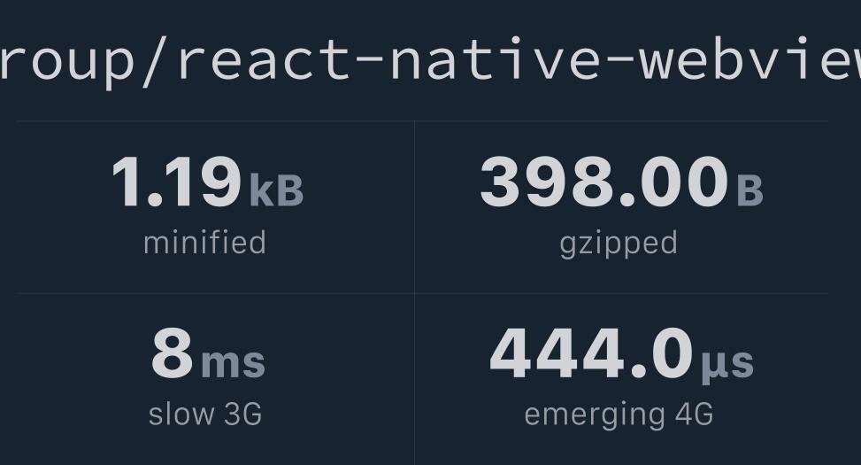 @the-ksquare-group/react-native-webview-leaflet Bundlephobia
