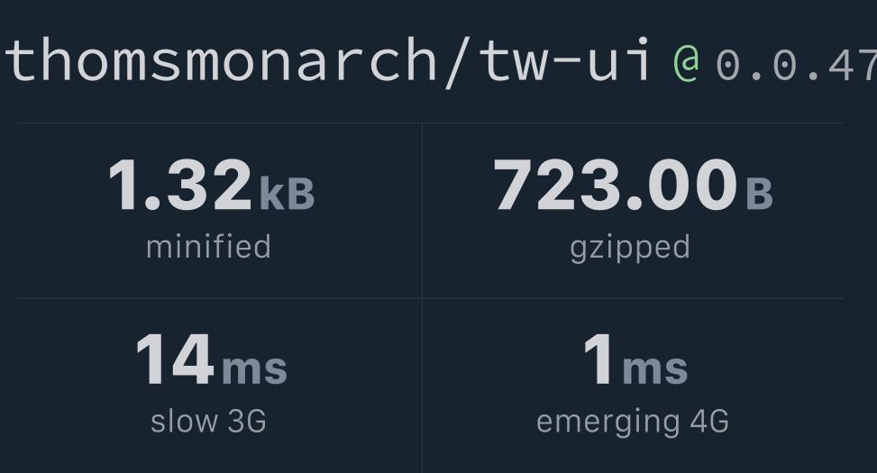 @thomsmonarch/tw-ui Bundlephobia