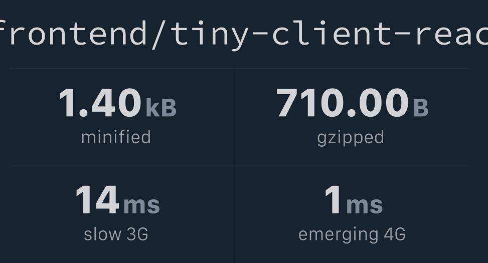 @tiny-frontend/tiny-client-react Bundlephobia