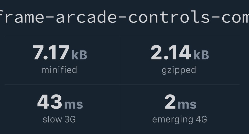 @tlaukkan/aframe-arcade-controls-component Bundlephobia