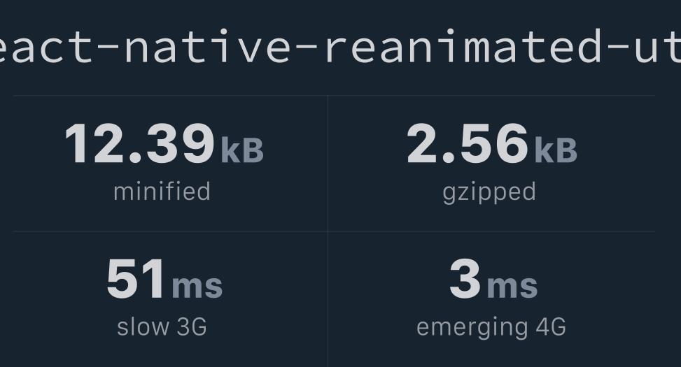 @tleef/react-native-reanimated-utils Bundlephobia