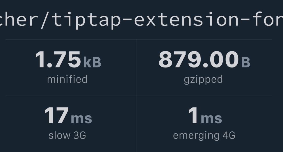 @tobiasafischer/tiptap-extension-font-size v1.0.6 Bundlephobia