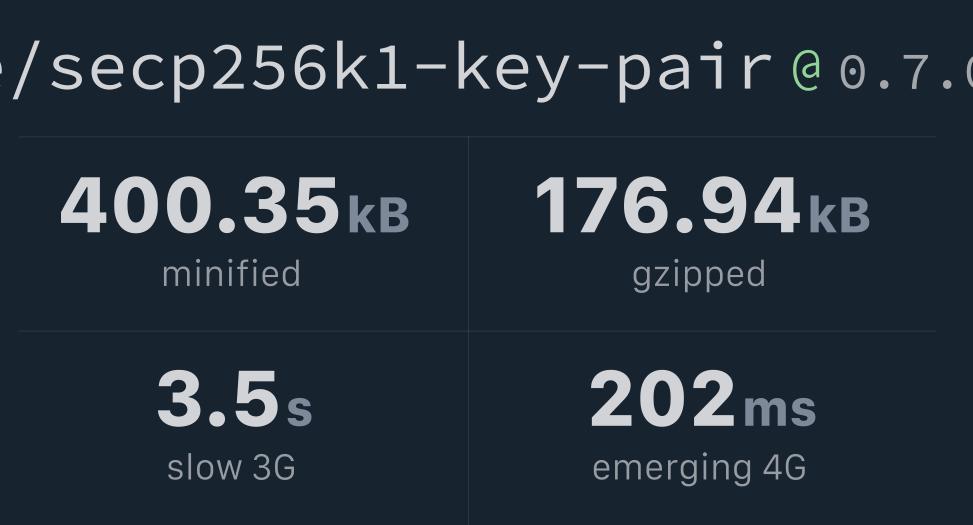 @transmute/secp256k1-key-pair Bundlephobia