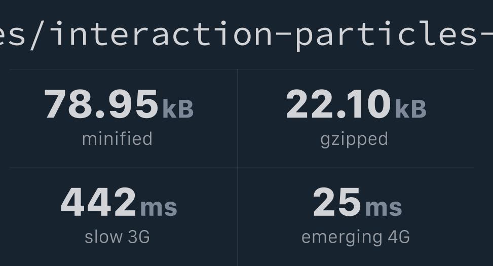 @tsparticles/interaction-particles-links Bundlephobia