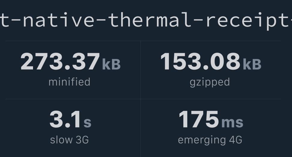 @tumihub/react-native-thermal-receipt-printer Bundlephobia