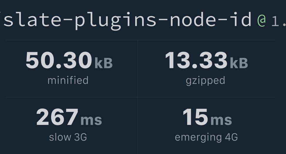 @udecode/slate-plugins-node-id Bundlephobia